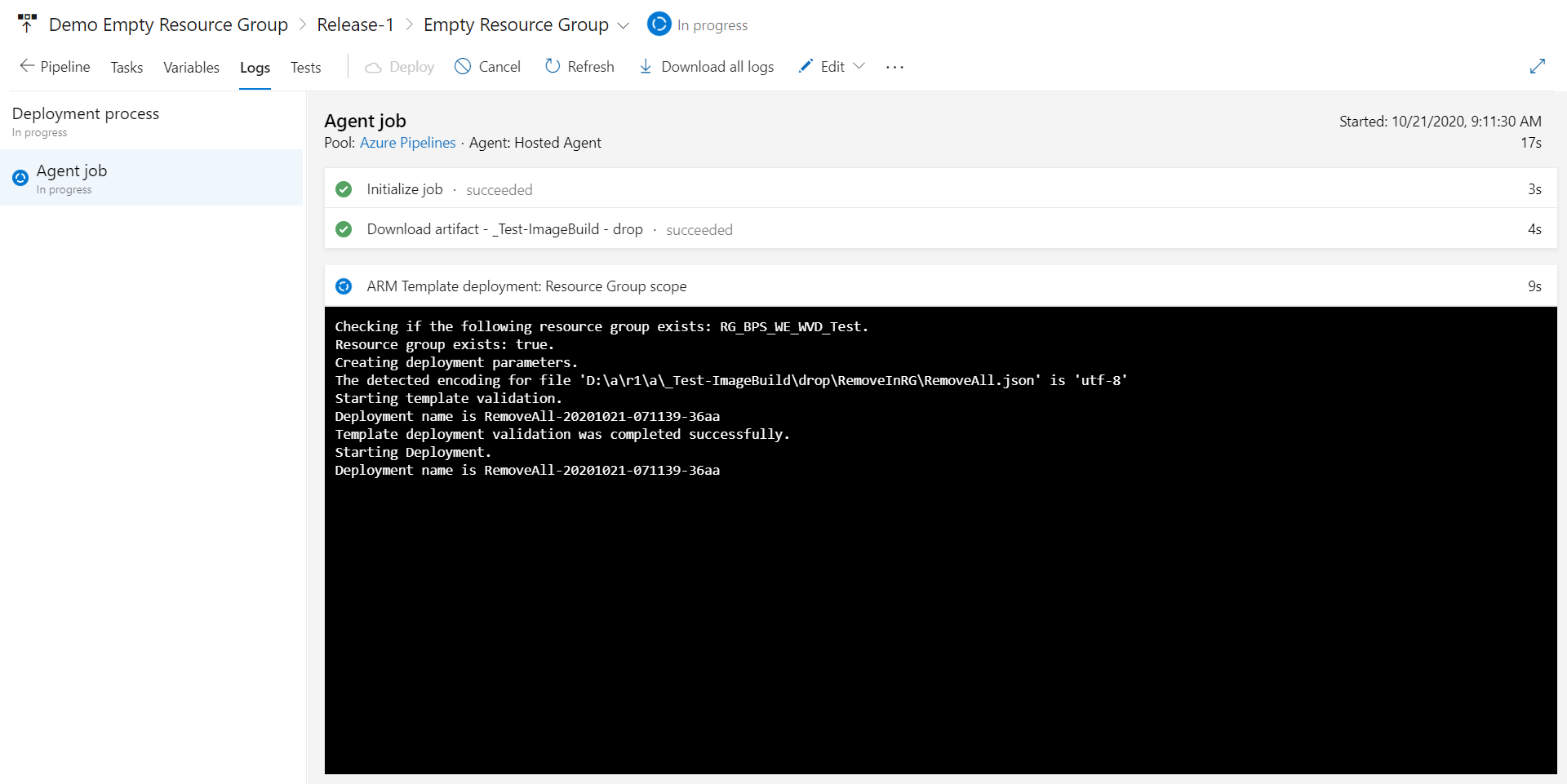 Remove all resources within a Resource Group with Azure DevOps and ARM