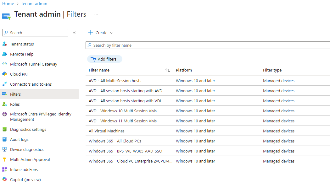 Simplify Virtual Desktop Management with Intune Filters for Windows 365 and AVD